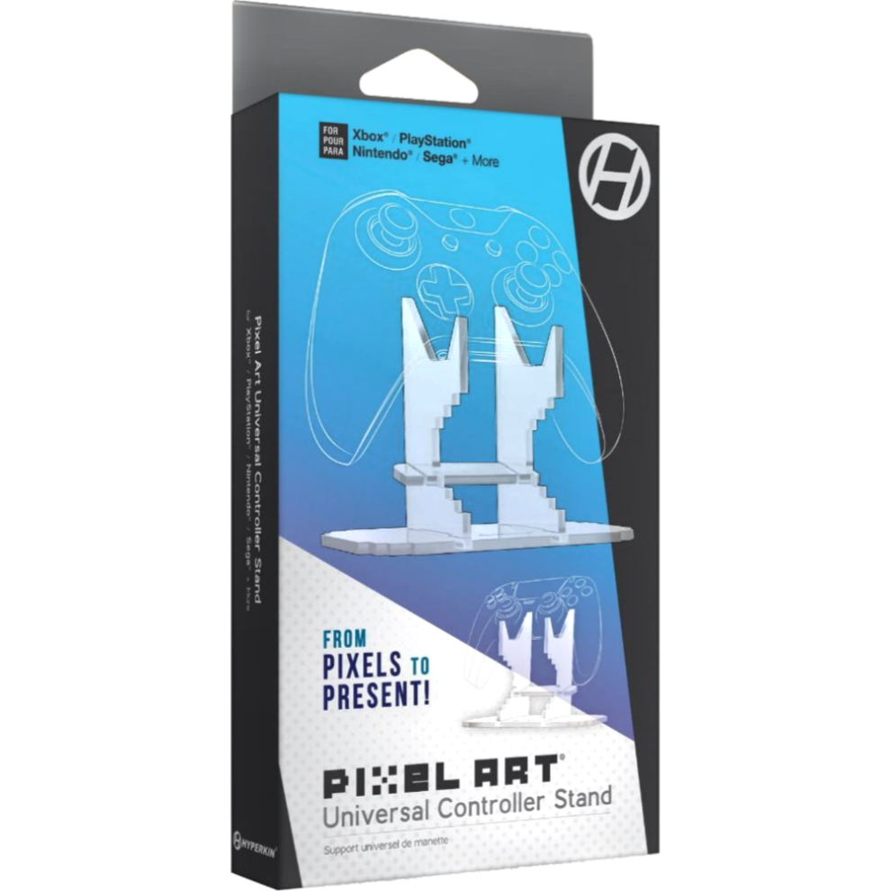 Pixel Art Universal Controller Stand (Clear) - Video Game Depot